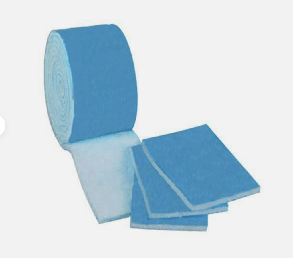 Rollo de medios filtro de aire azul y blanco 20 pies de poliéster MERV6 ...