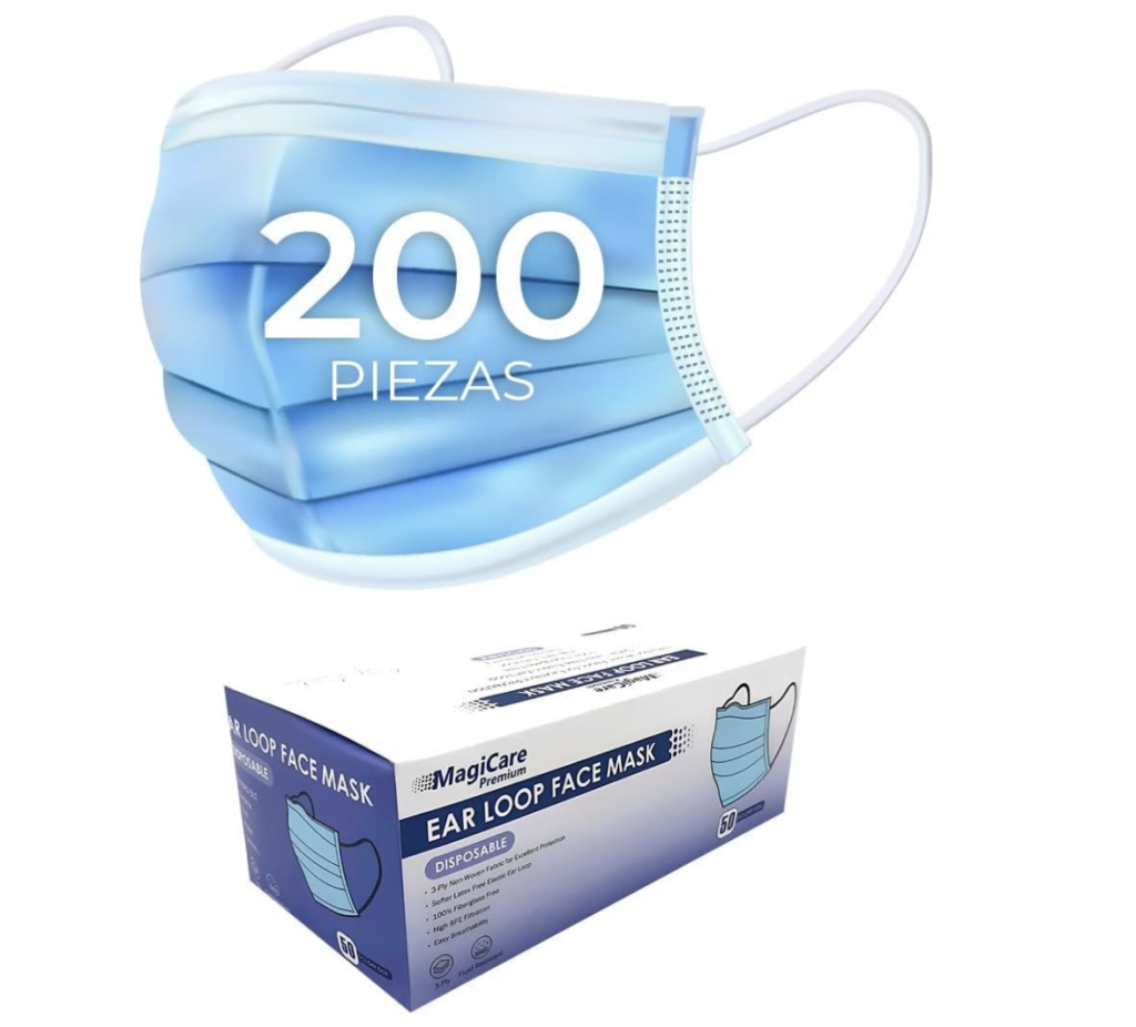Cubrebocas Tricapa Termosellado Calidad Premium Color Azul Desechable